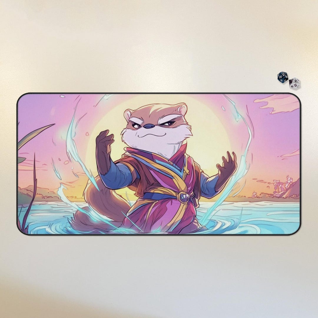 Bloomburrow MTG Playmat, Cute Otter Anime Desk Mat Mousepad, Commander ...
