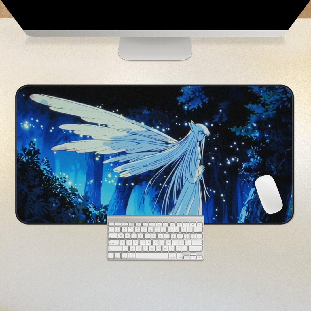 Blue Faerie MTG Playmat Anime Angel Desk Mat Lorcana TCG Playmat Blue ...