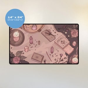 Witch Table MTG Playmat Cute Anime Desk Mat Lorcana TCG Playmat Pink ...