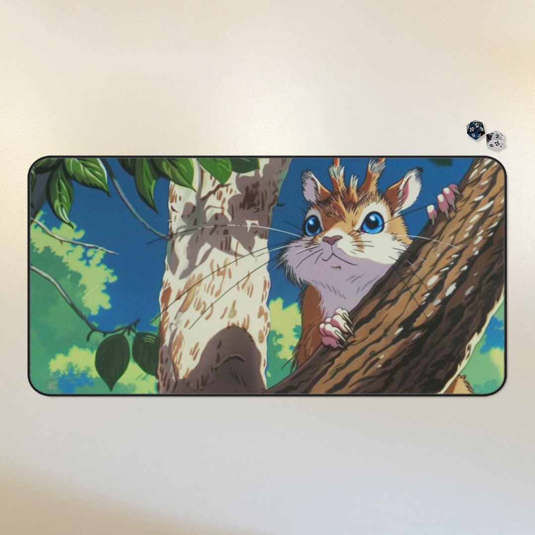 Squirrel Sovereign MTG Playmat Cute Squirrel Desk Mat Lorcana TCG ...