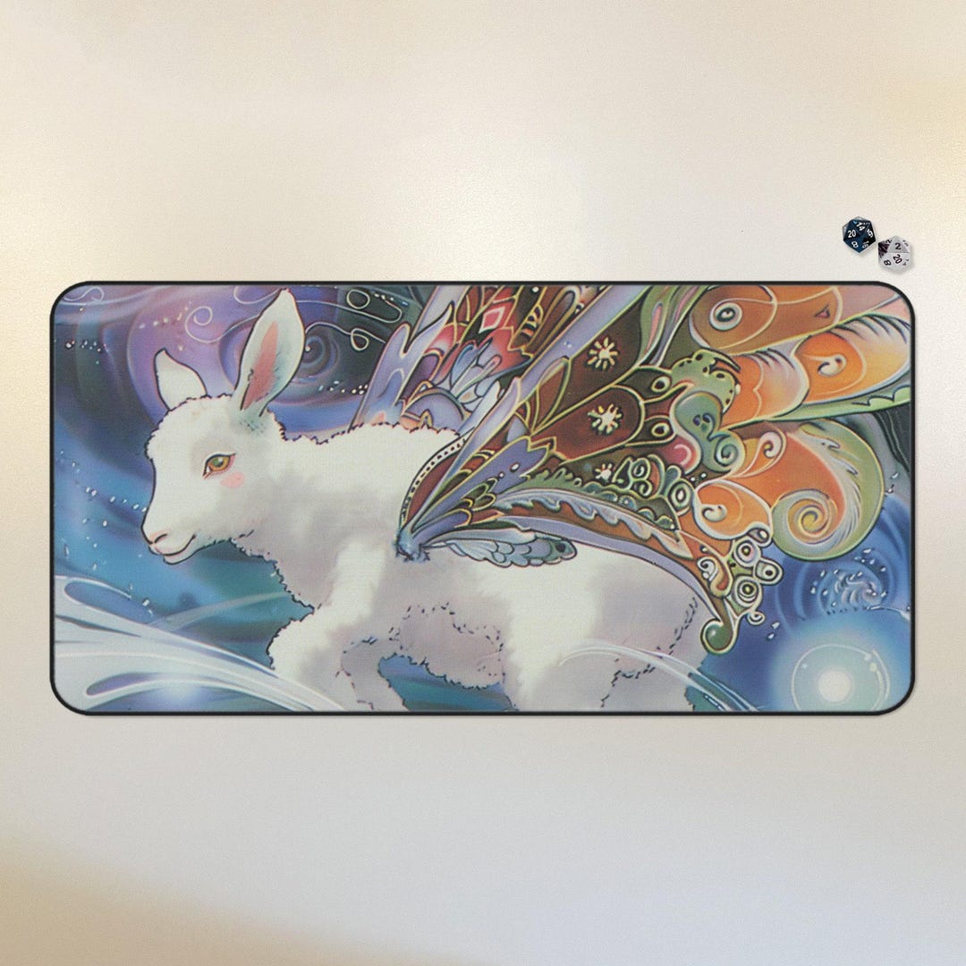 Shinewend MTG Playmat Cute Lamb Desk Mat Butterfly Lorcana TCG Playmat ...