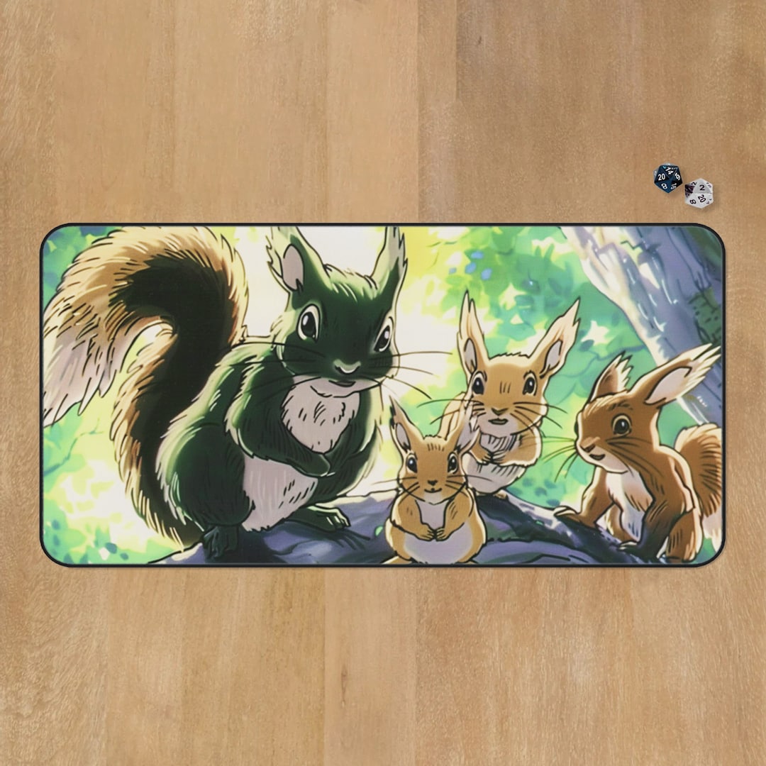 Chatterfang Squirrel General MTG Playmat Cute Squirrel Desk Mat Lorcana ...
