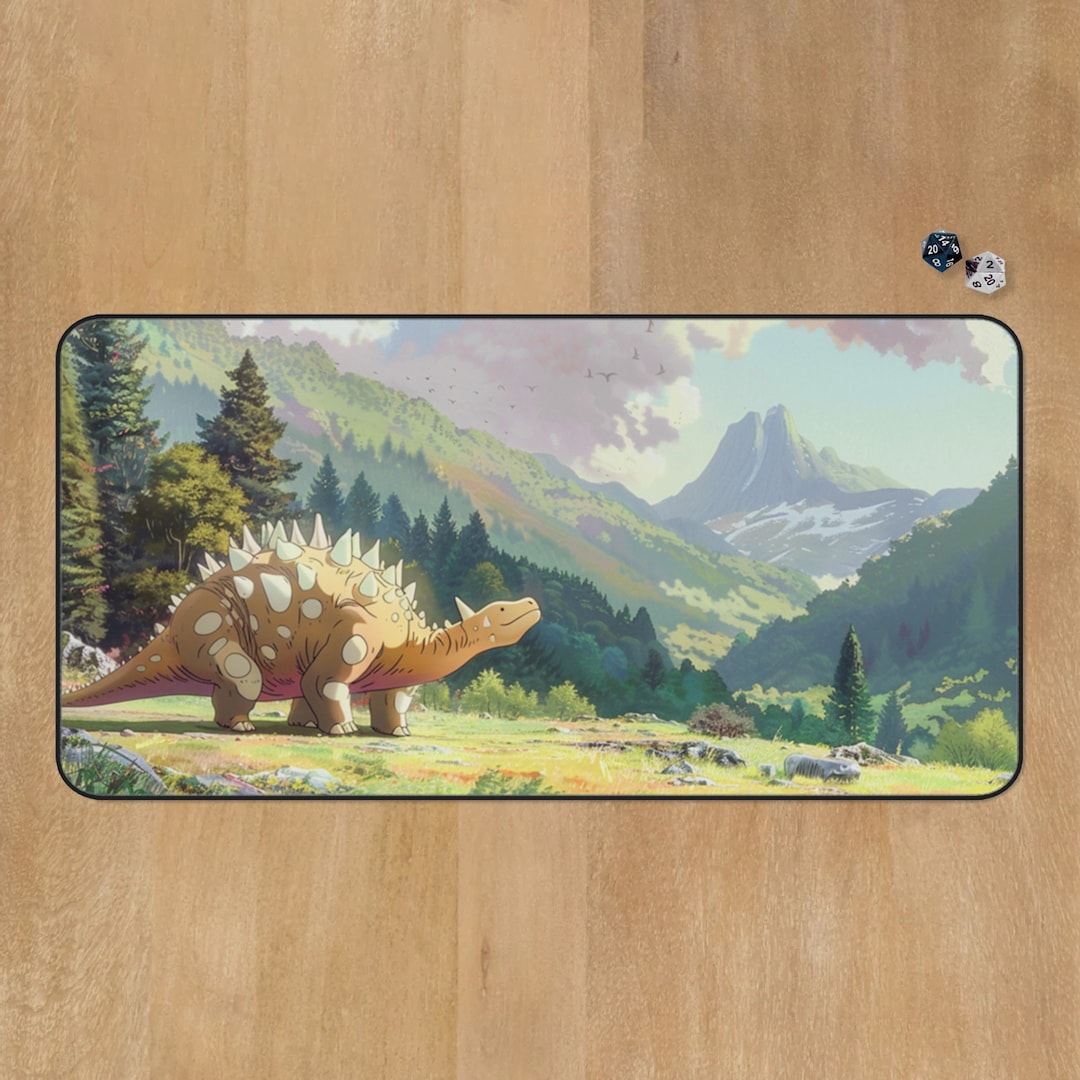 Cute Dinosaur MTG Playmat Cute Dinosaur Desk Mat Lorcana TCG Playmat ...