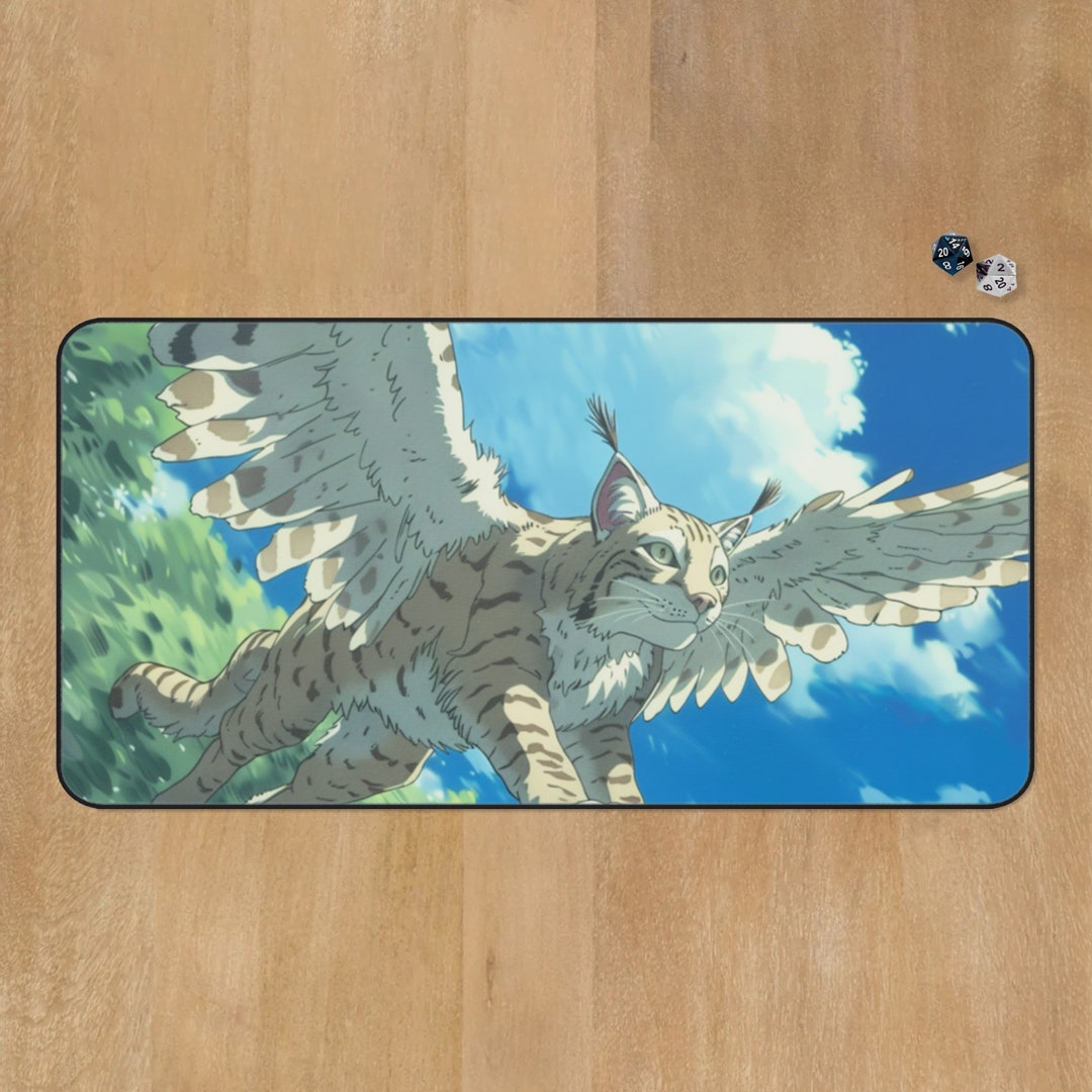 Cat Bird MTG Playmat Anime Cat Desk Mat Lorcana TCG Playmat Cat Bird ...