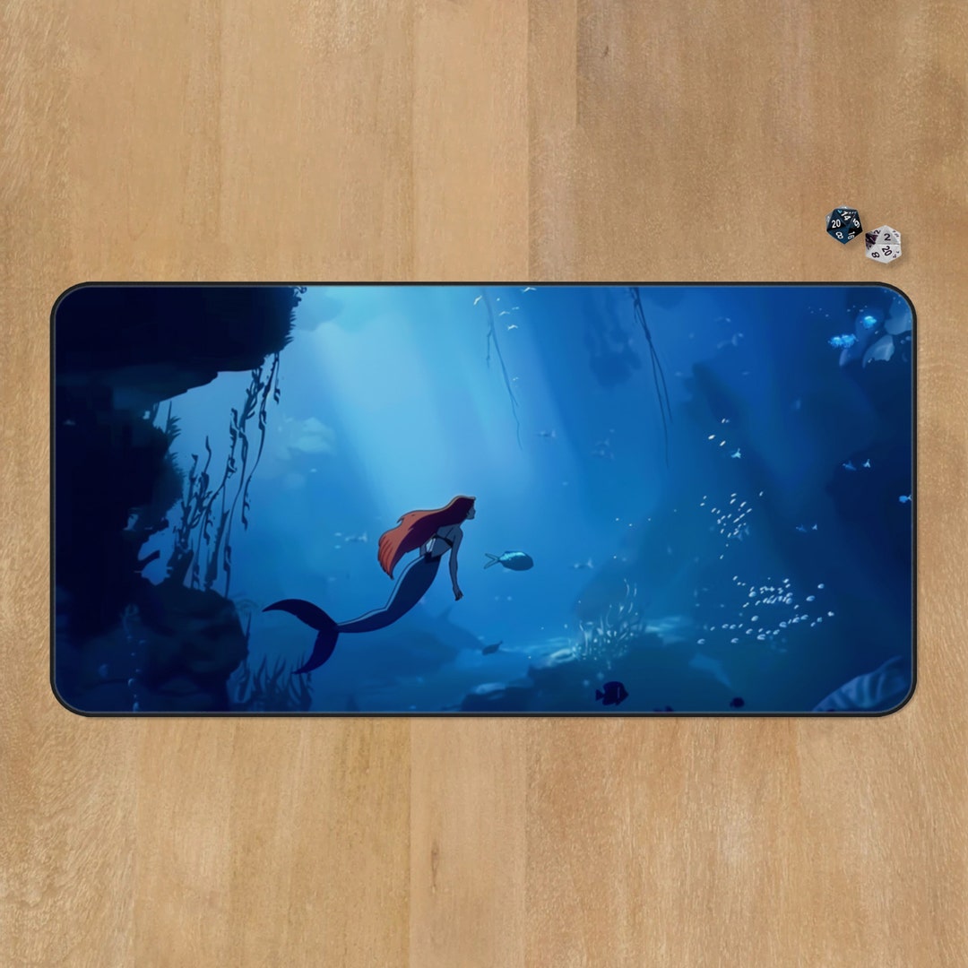 Ariel Lorcana Playmat Mermaid Desk Mat MTG Playmat Cute Mermaid Lorcana ...