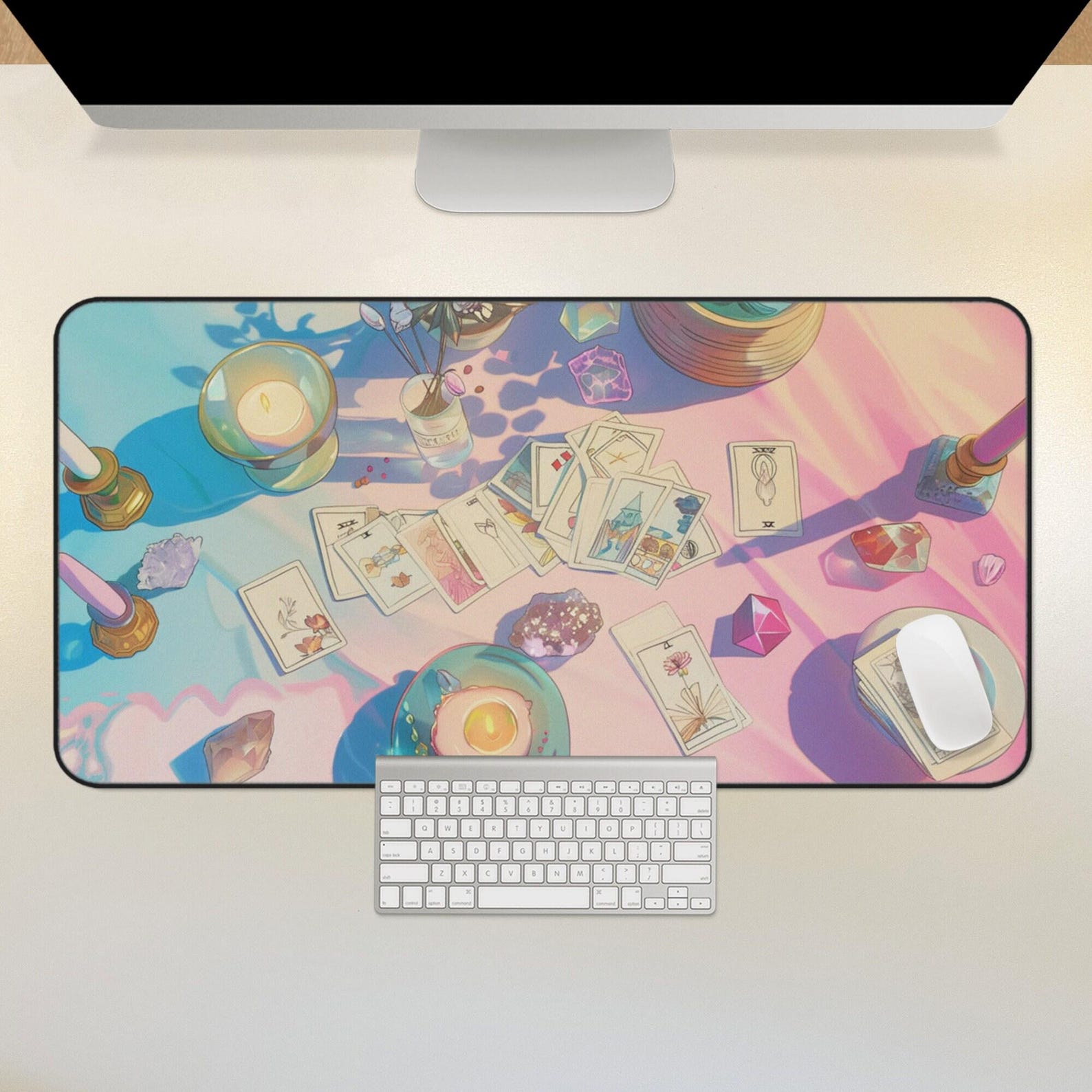 Pink Witchy MTG Playmat Whimsigoth Pastel Desk Mat Lorcana TCG Playmat ...