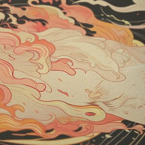 Embercat MTG Playmat Cute Fire Cat Desk Mat Lorcana TCG Playmat ...