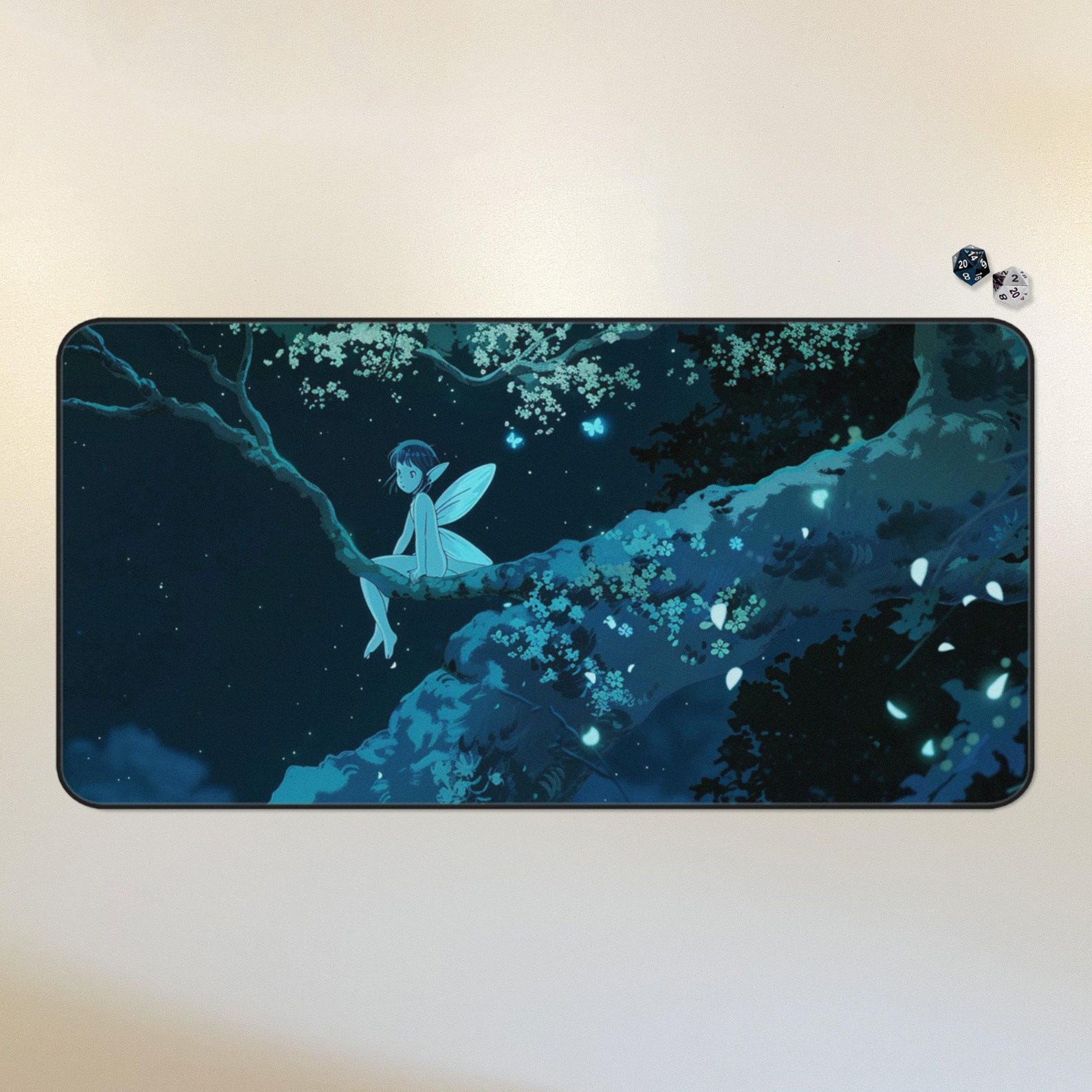 Fairy Desk Mat Faerie MTG Playmat Cute Anime Aesthetic Mouse Pad Cute ...