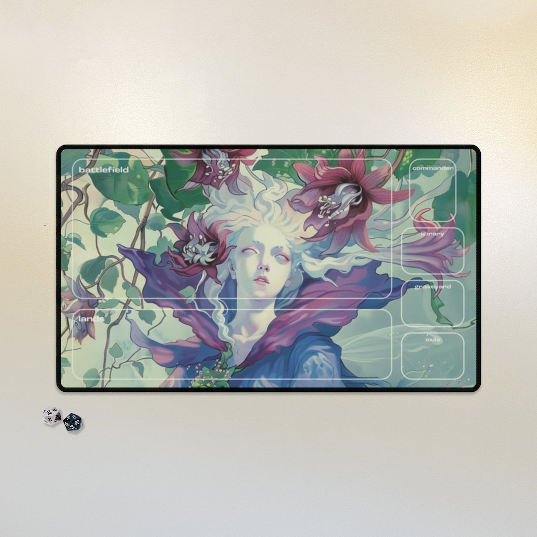 Oona, Queen of the Fae MTG Playmat Floral Fairy Desk Mat Lorcana TCG ...
