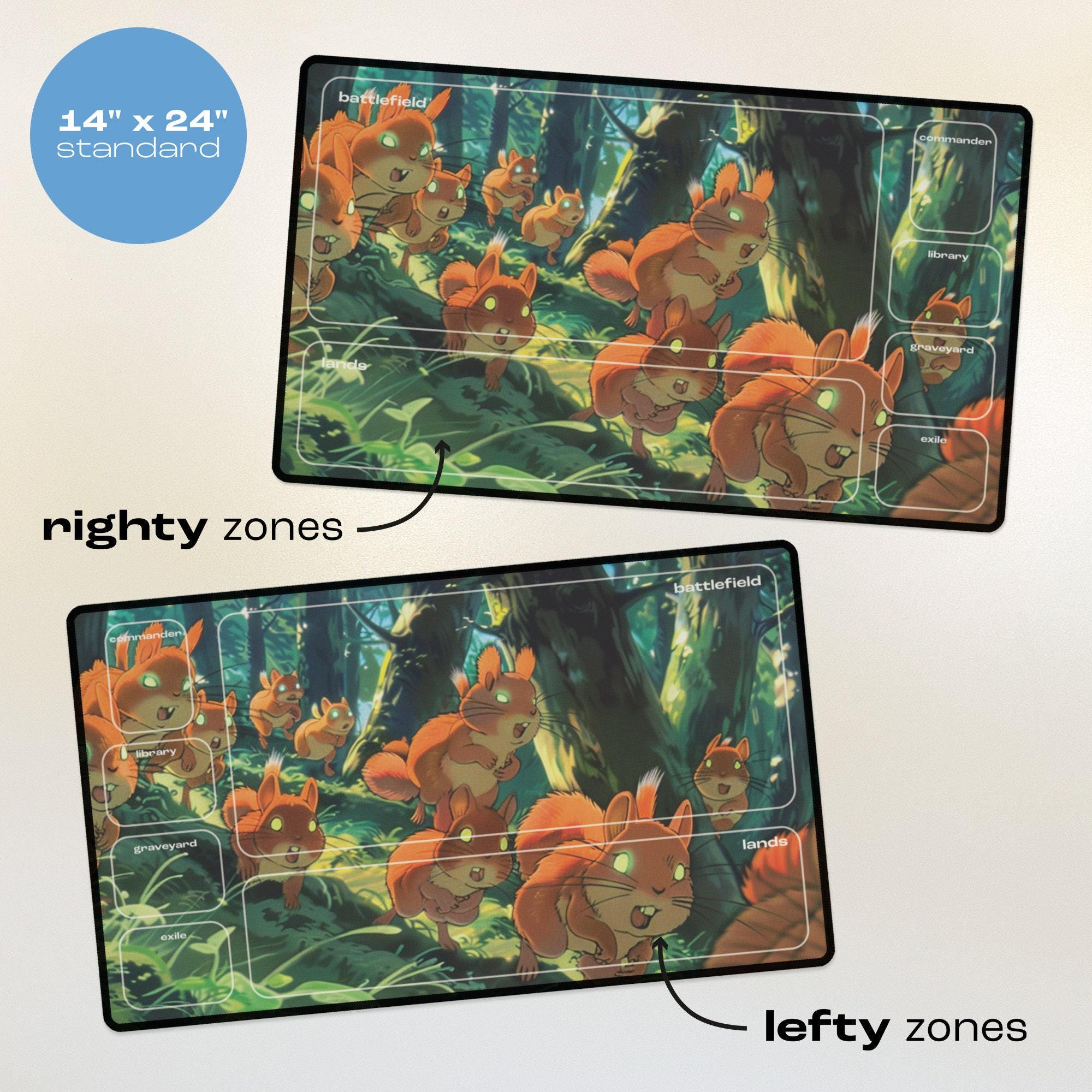 Squirrel Army MTG Playmat Drey Keeper MTG Play Mat Lorcana TCG Playmat ...