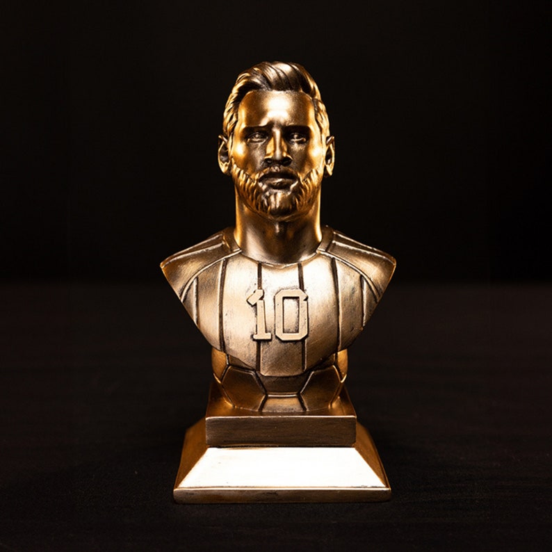 LIONEL MESSI BUST Statue Figurine Sculpture Legendary Soccer Player ...
