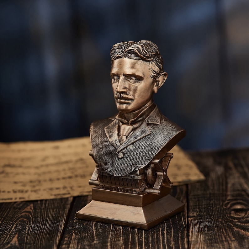 NIKOLA TESLA Bust - Statue Figurine Sculpture - Famous American ...
