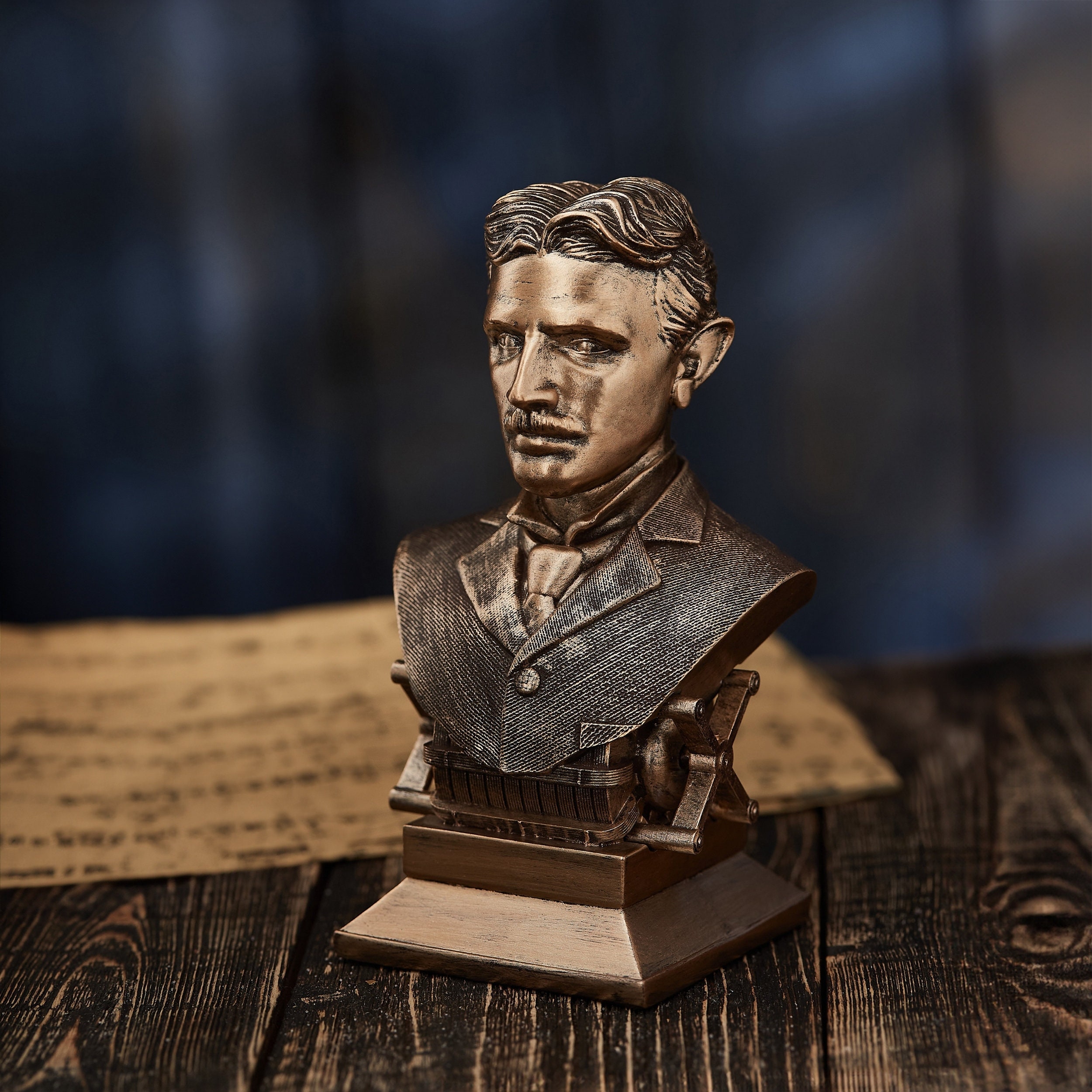 NIKOLA TESLA Bust - Statue Figurine Sculpture - Famous American ...