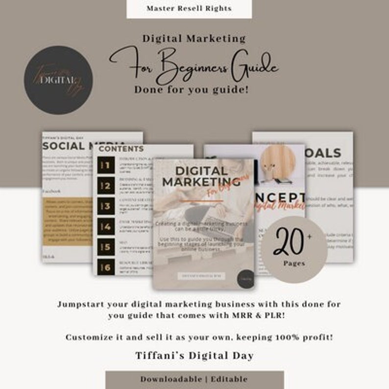 Digital Marketing for Beginners Guide With Master Resell Rights, Learn ...