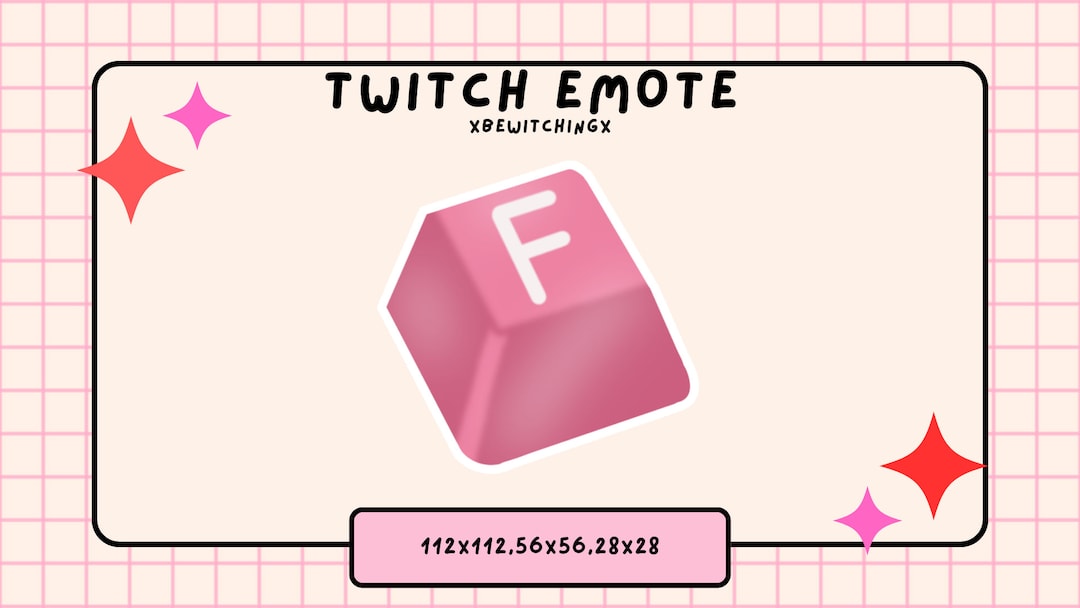 F Key Emote Twitch Emote - Etsy