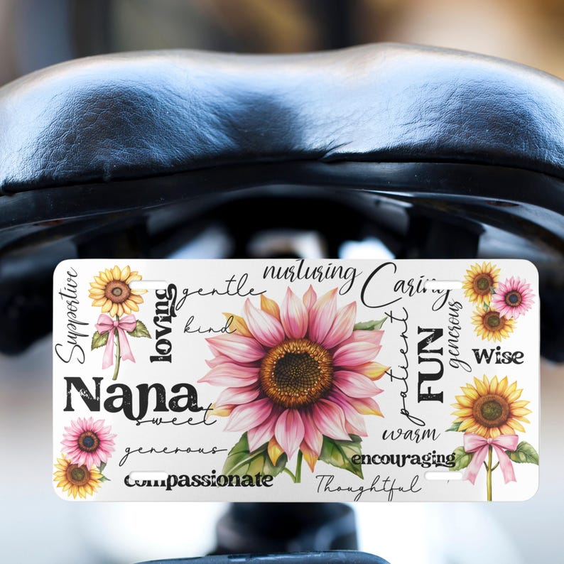 Nana License Plate Png, Sunflower Nana Front Vanity Plates Png Mini ...
