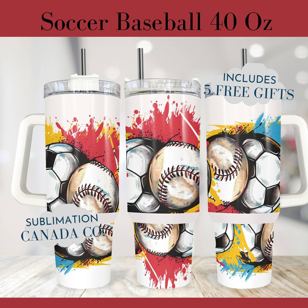 Soccer Baseball 40 Oz Tumbler Wrap,40 Oz Wrap Sports Mom of Both ...