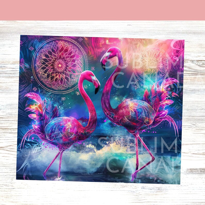 Flamingo Wraps 20 Oz Tumbler Png Beach and Ocean Tumbler Wraps Tropical ...