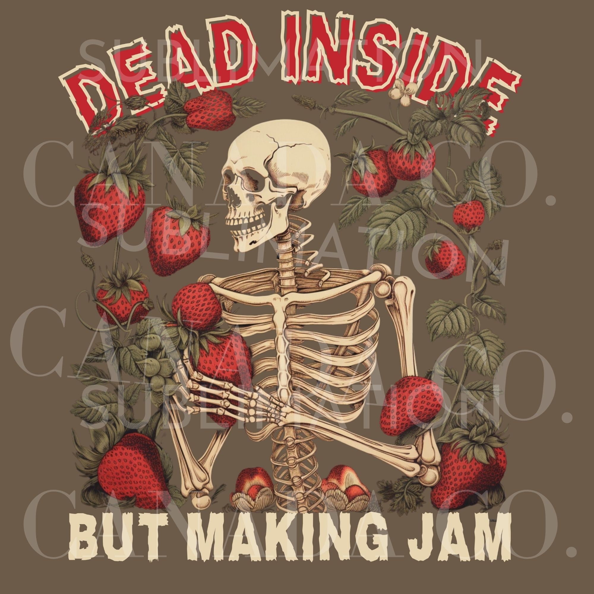Strawberry Png Skeleton Strawberry SVG Design Dead Inside Funny ...