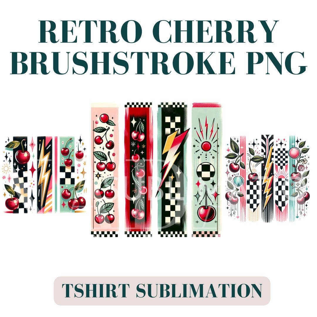 Retro Cherry Png, Cherry Svg,lightning Cherry Clipart, Cherry Tshirt ...