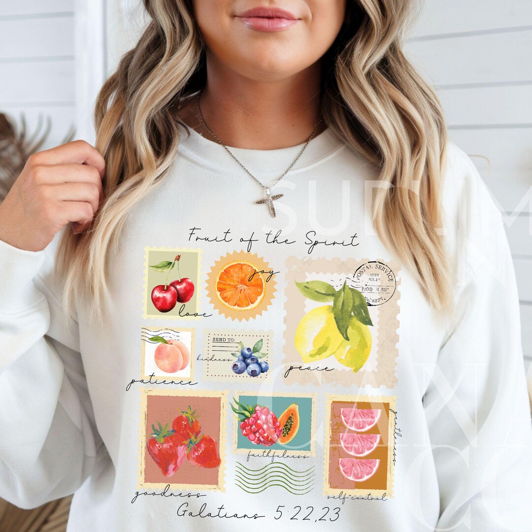 Fruit of the Spirit Png, Christian Fruit Stamp Design, Bible Verse Png ...