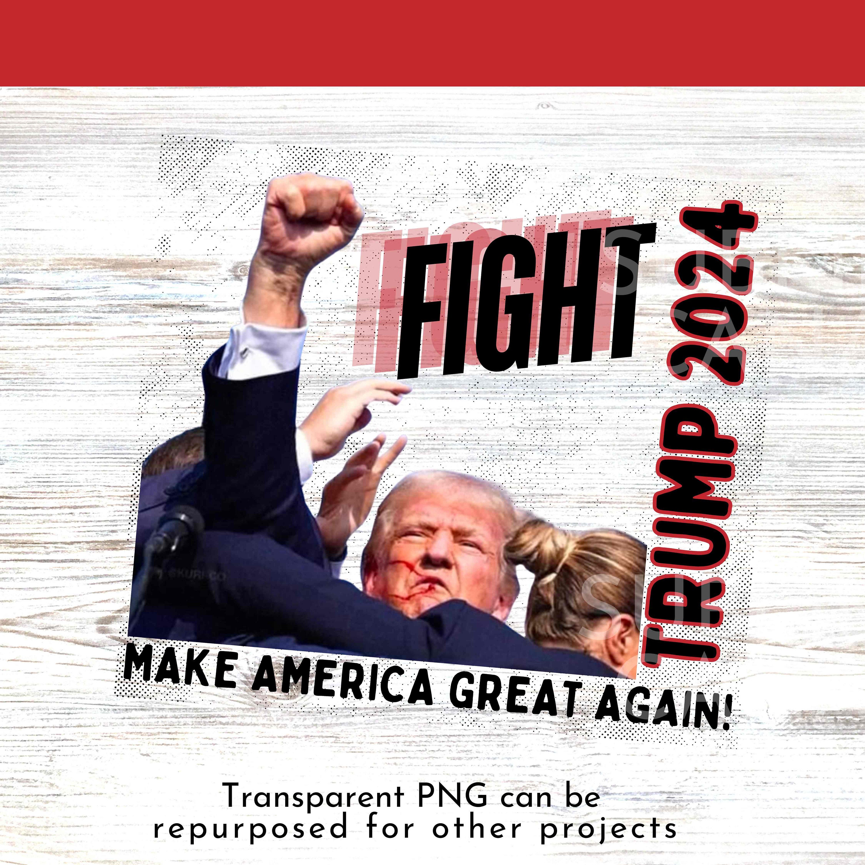 Donald Trump 2024 Tumbler Wrap Png Trump Fight Wraps 20 Oz Tumbler Png ...