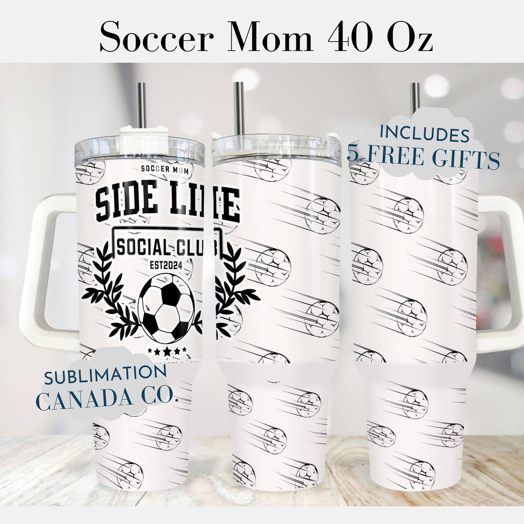 Sideline Social Club Soccer 40 Oz Tumbler Wrap,40 Oz Wrap Soccer ...