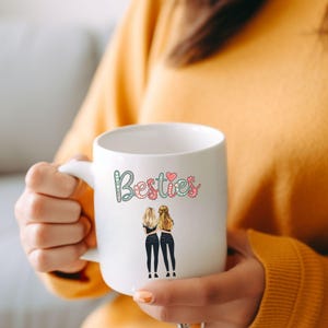 Custom Bestie Clipart Png Best Friend Design UV DTF Customizable Best ...