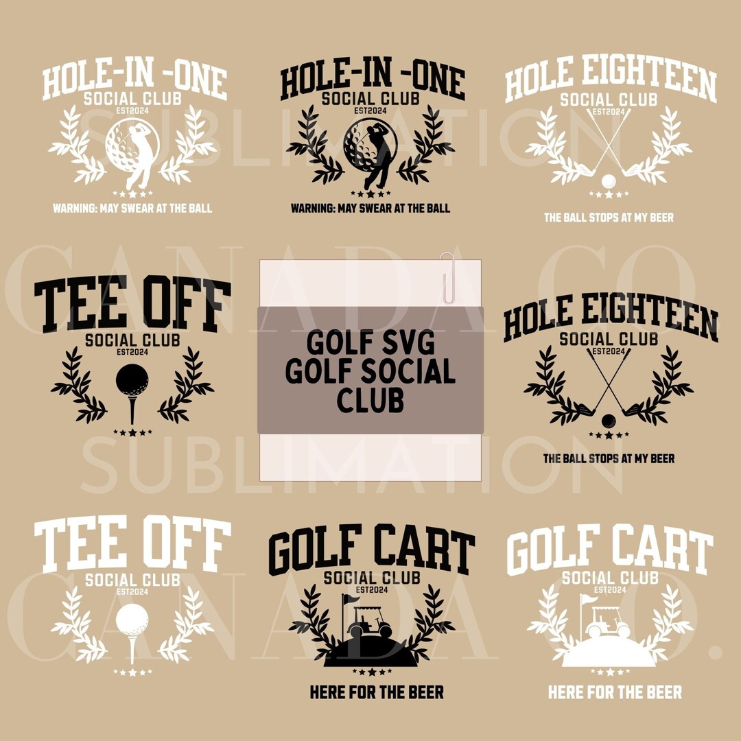 Golf SVG, Golf Social Club SVG Bundle, Golf Png Design Download, Ladies ...