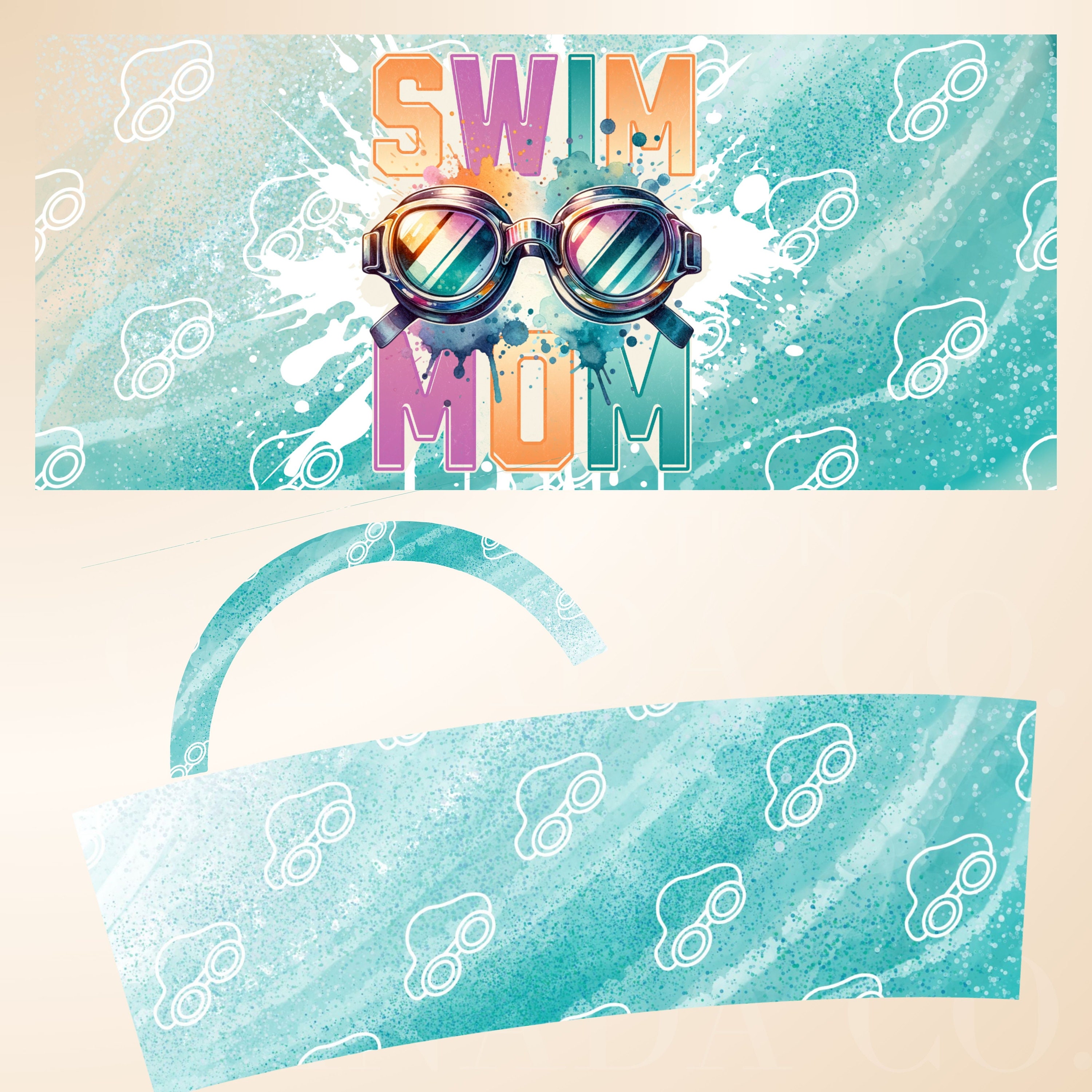 Swim Mom Swim Team Mom 40 Oz Tumbler Wrap,40 Oz Wrap Swimming ...