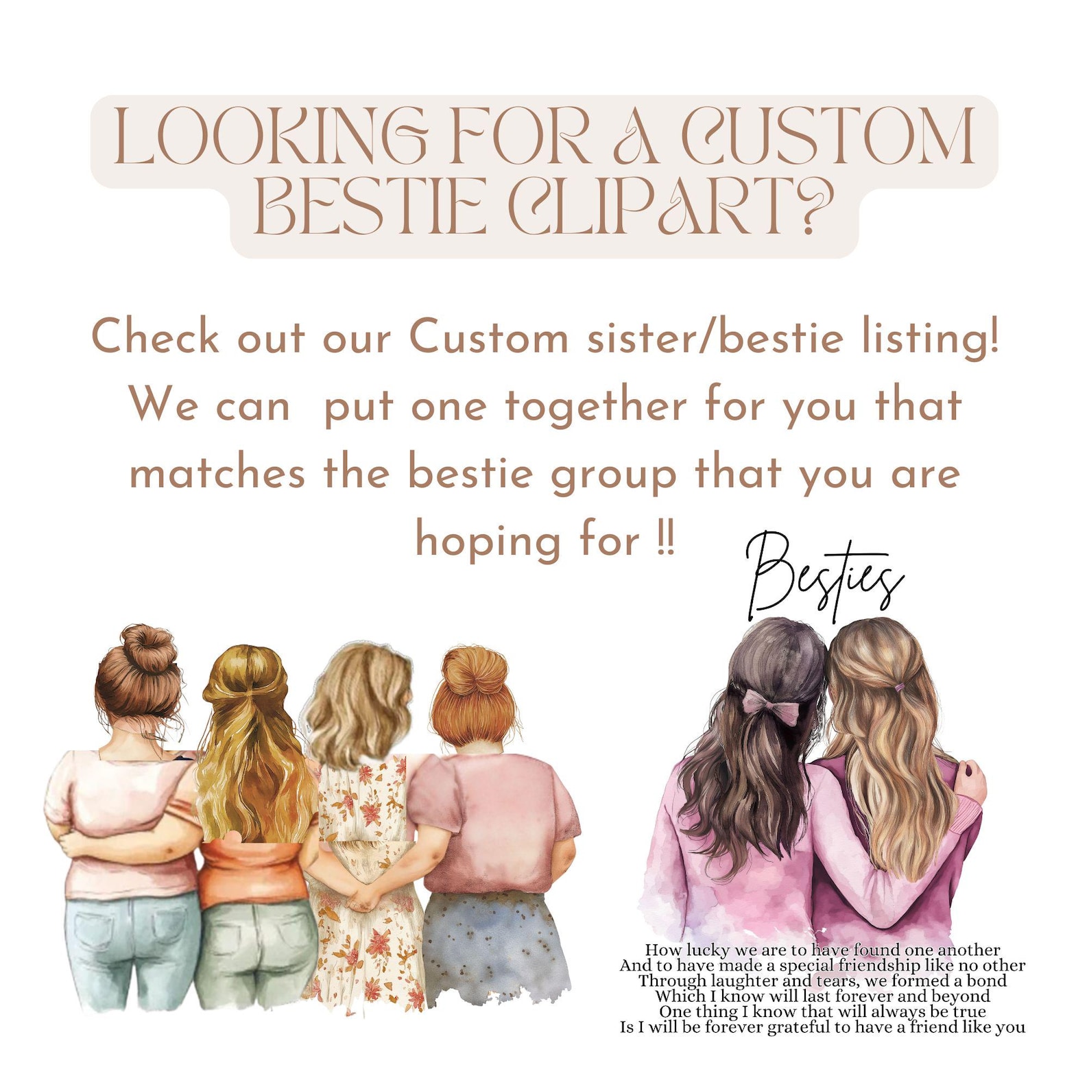 Bestie Clipart Png Best Friend Design UV DTF Best Friend Quotes Bestie ...