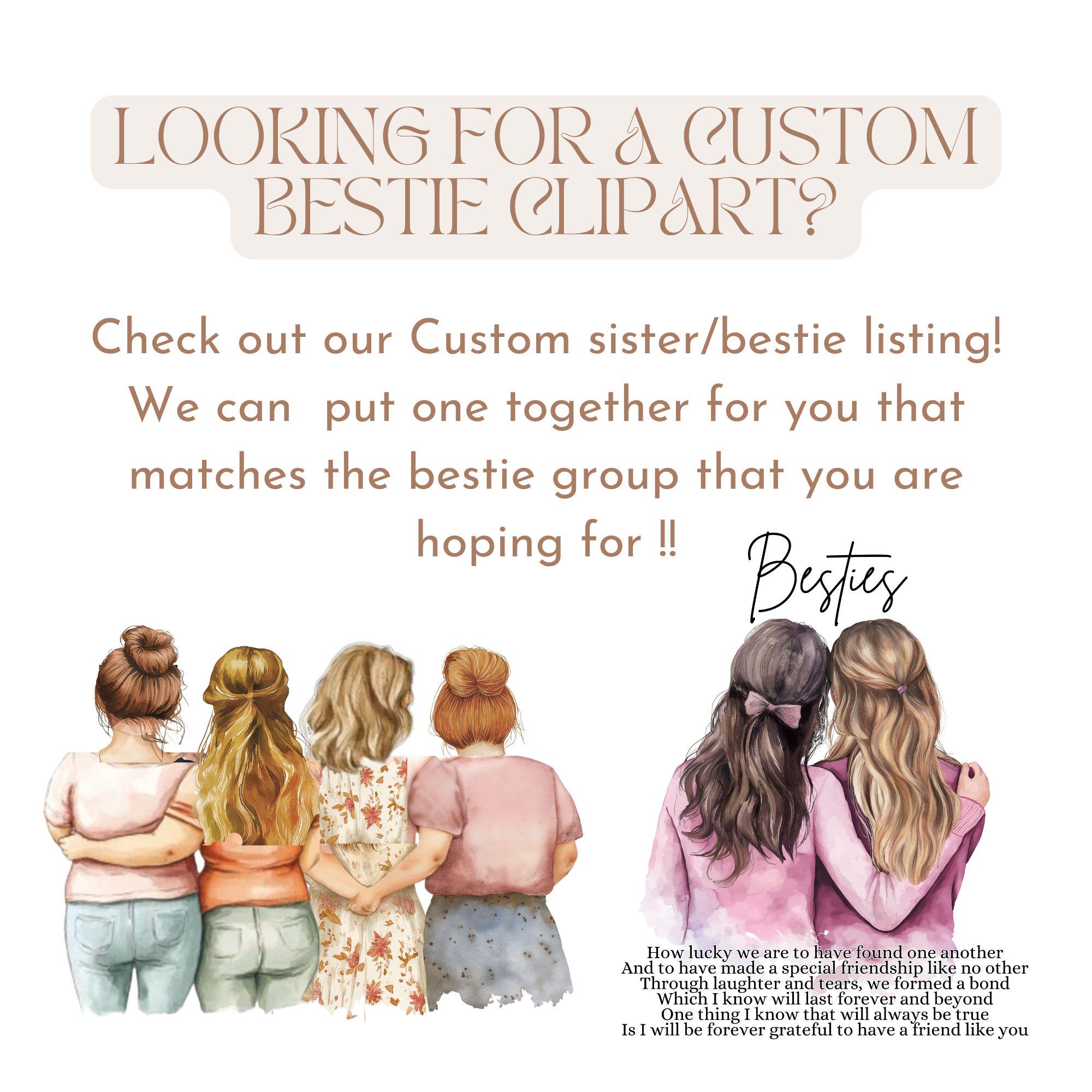 Bestie Clipart Png Best Friend Design UV DTF Best Friend Quotes Bestie ...