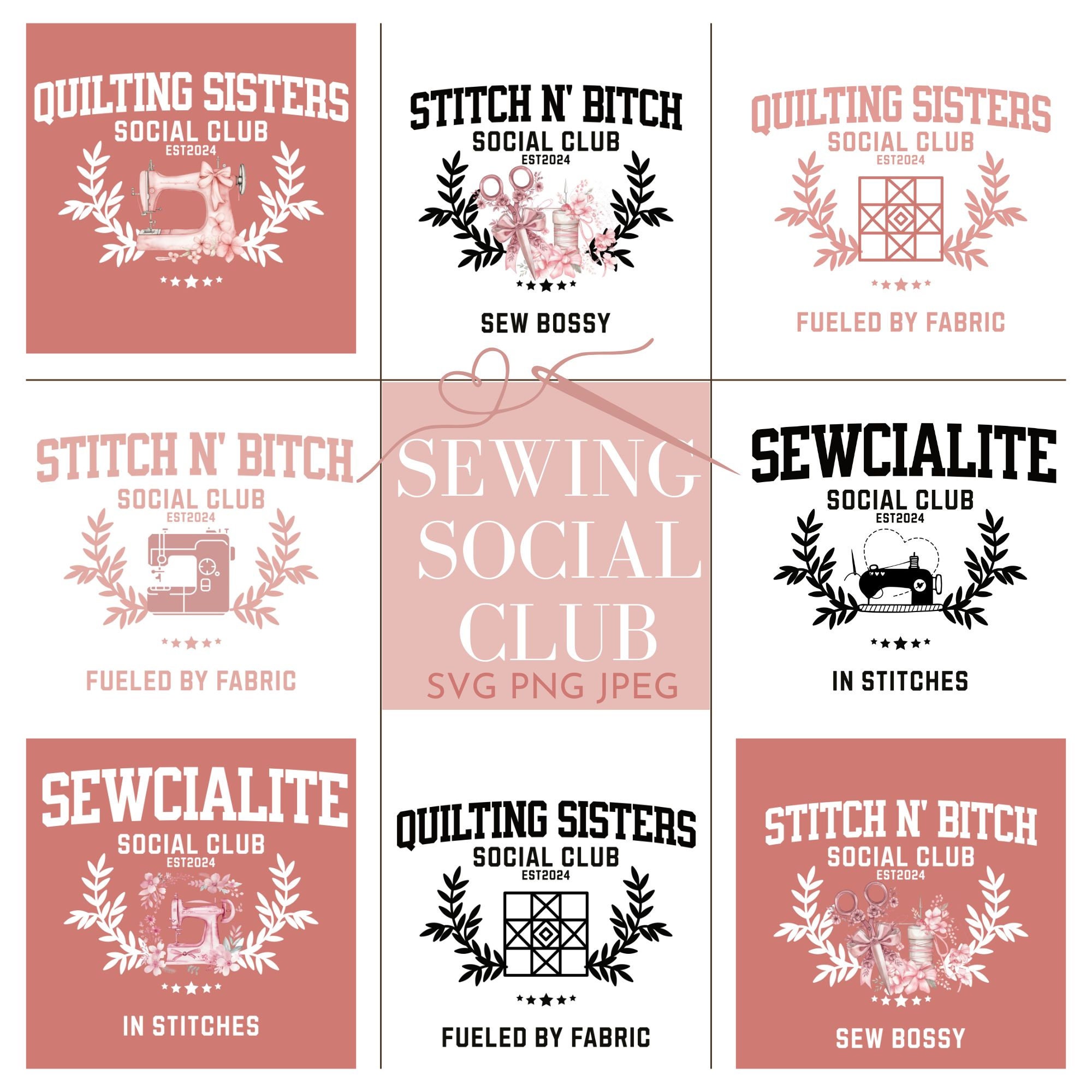 Funny Sewing Png Funny Quilting Svg Clipart Bundle Social Club Png ...