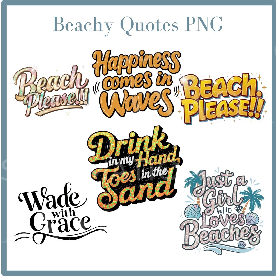 Beach Summer Quotes PNG, Beach Wave Png, Waves Png, Ocean Life Png ...