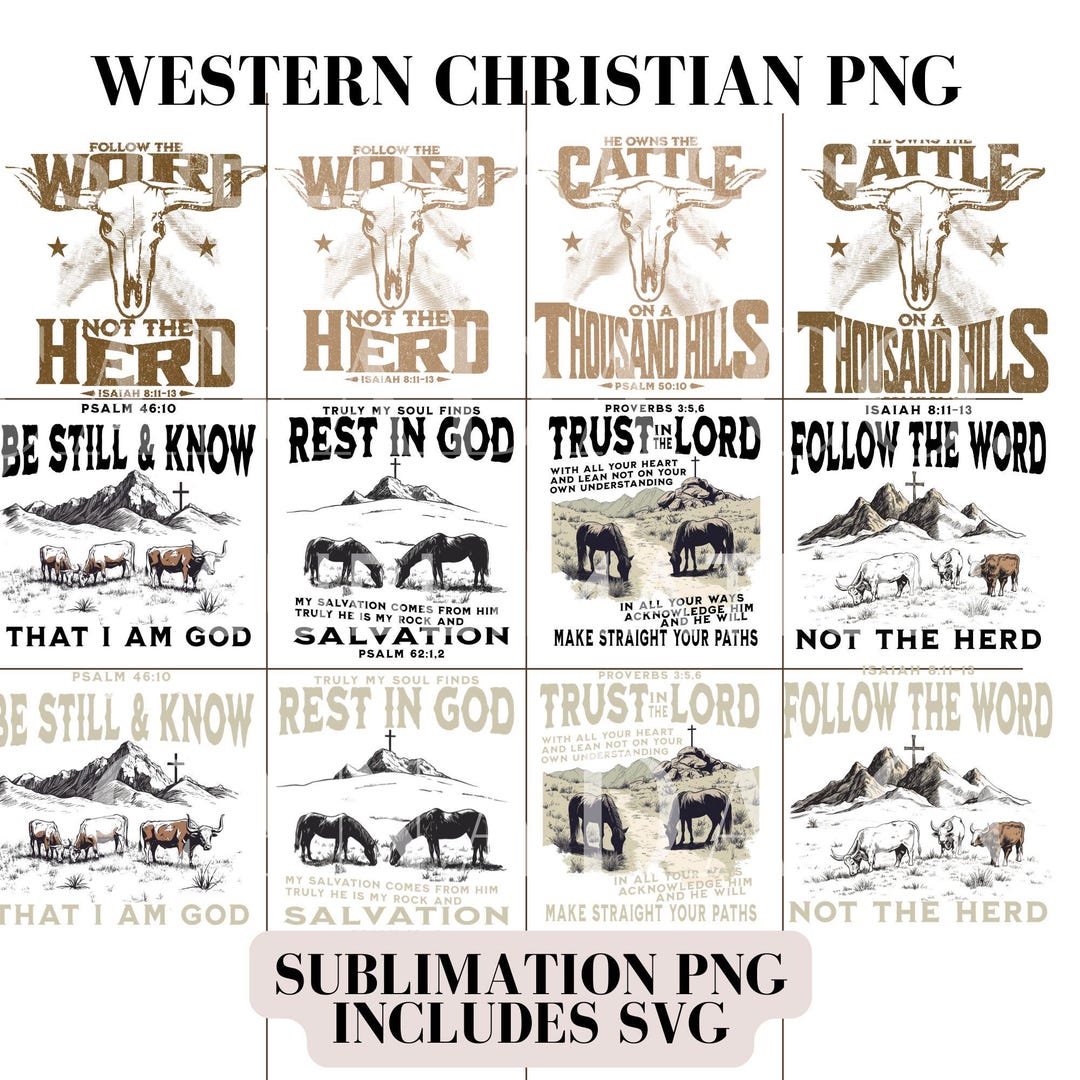 Western Christian Png,boho Christian Designs SVG, Follow the Word Not ...