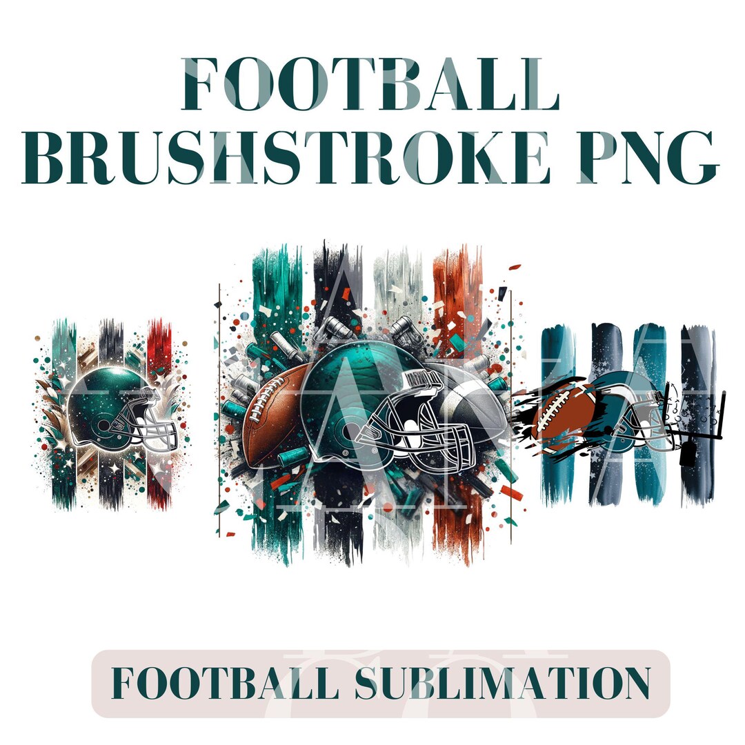 Football Png, Brushstroke Football Designs for Sublimation ...