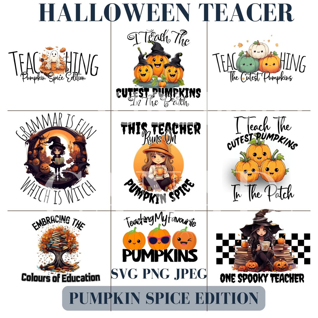 Halloween Teacher Png, Pumpkin Spice Teacher Png, Funny Teacherpng ...