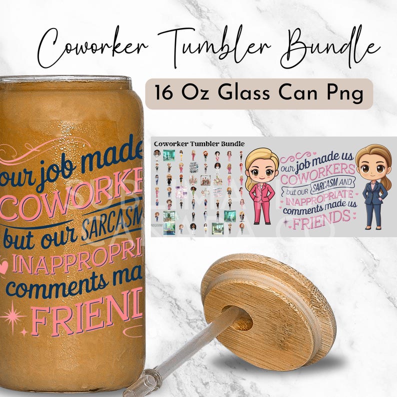 Coworker Clipart Png Work Besties Design UV DTF Coworker Quotes Bestie ...