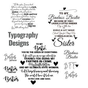 Bestie Clipart Png Best Friend Design UV DTF Best Friend Quotes Bestie ...