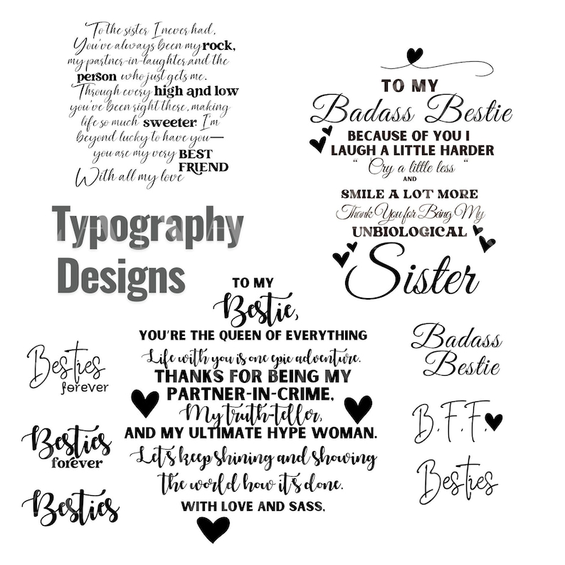 Bestie Clipart Png Best Friend Design UV DTF Best Friend Quotes Bestie ...