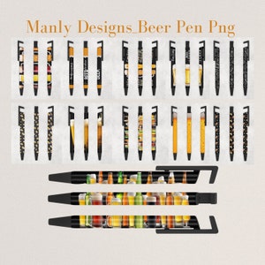 Manly Design Pen Wraps Sublimation Download Png Funny Beer Pen Wraps 1 ...