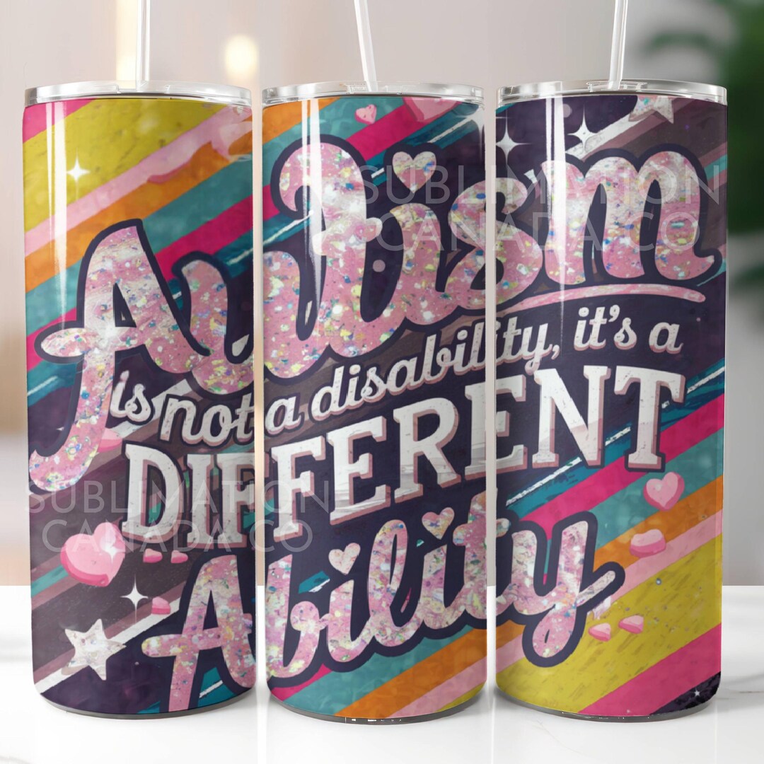Autism 20 Oz Tumbler Wrap Autism Awareness 20 Oz Tumbler Wrap Pink ...