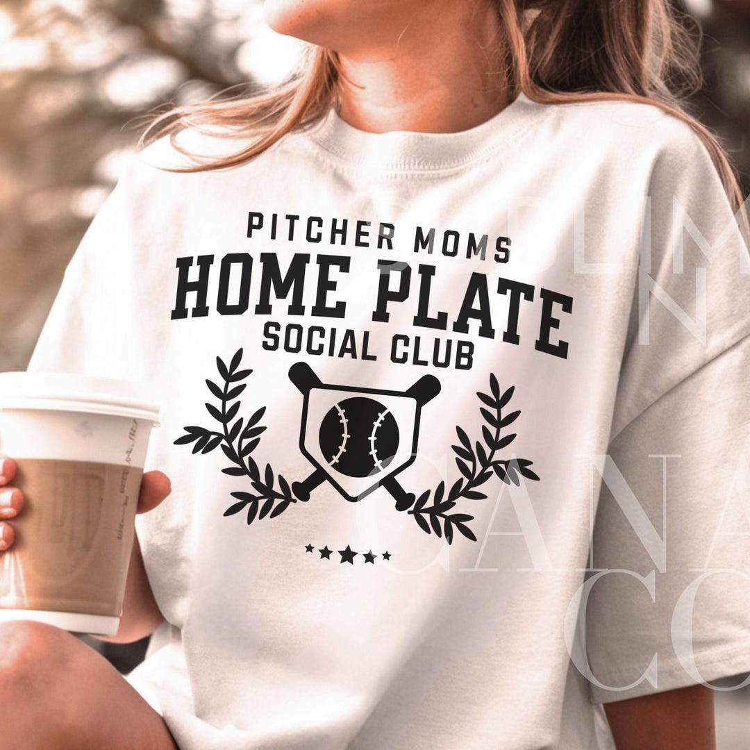 Pitchers Mom PNG, Home Plate Social Club Png Baseball Pitcher Mom Svg ...