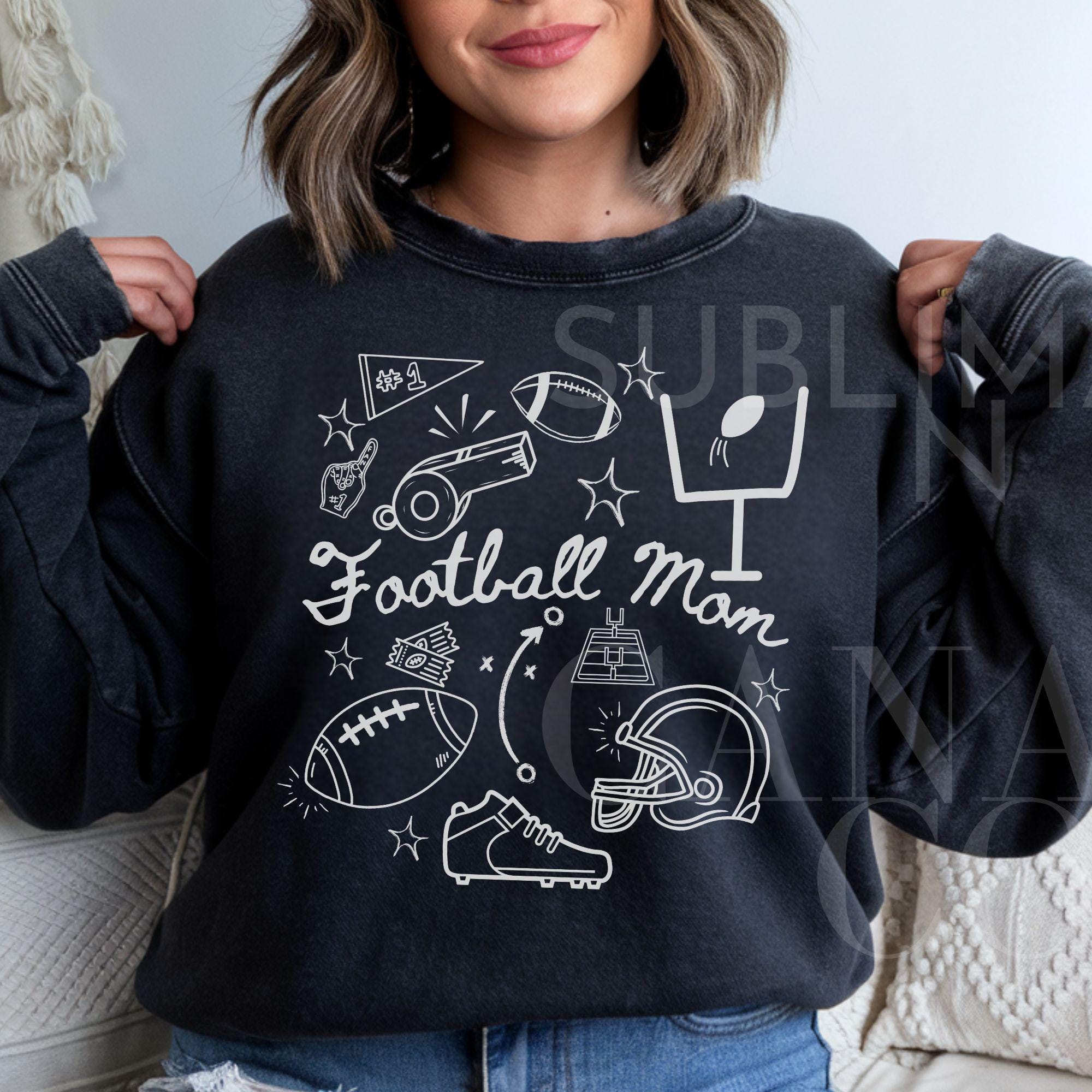 Football Mom Png,doodle Hand Drawn Football Svg,football Mama Svg ...