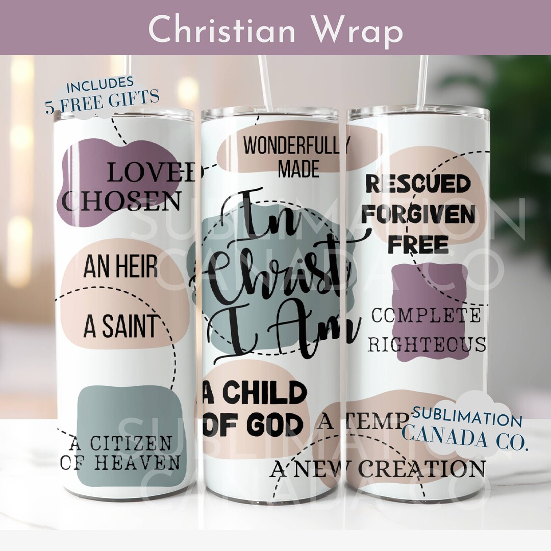 Christian Tumbler Wrap Png 20 Oz Identity in Christ Tumbler Wrap ...