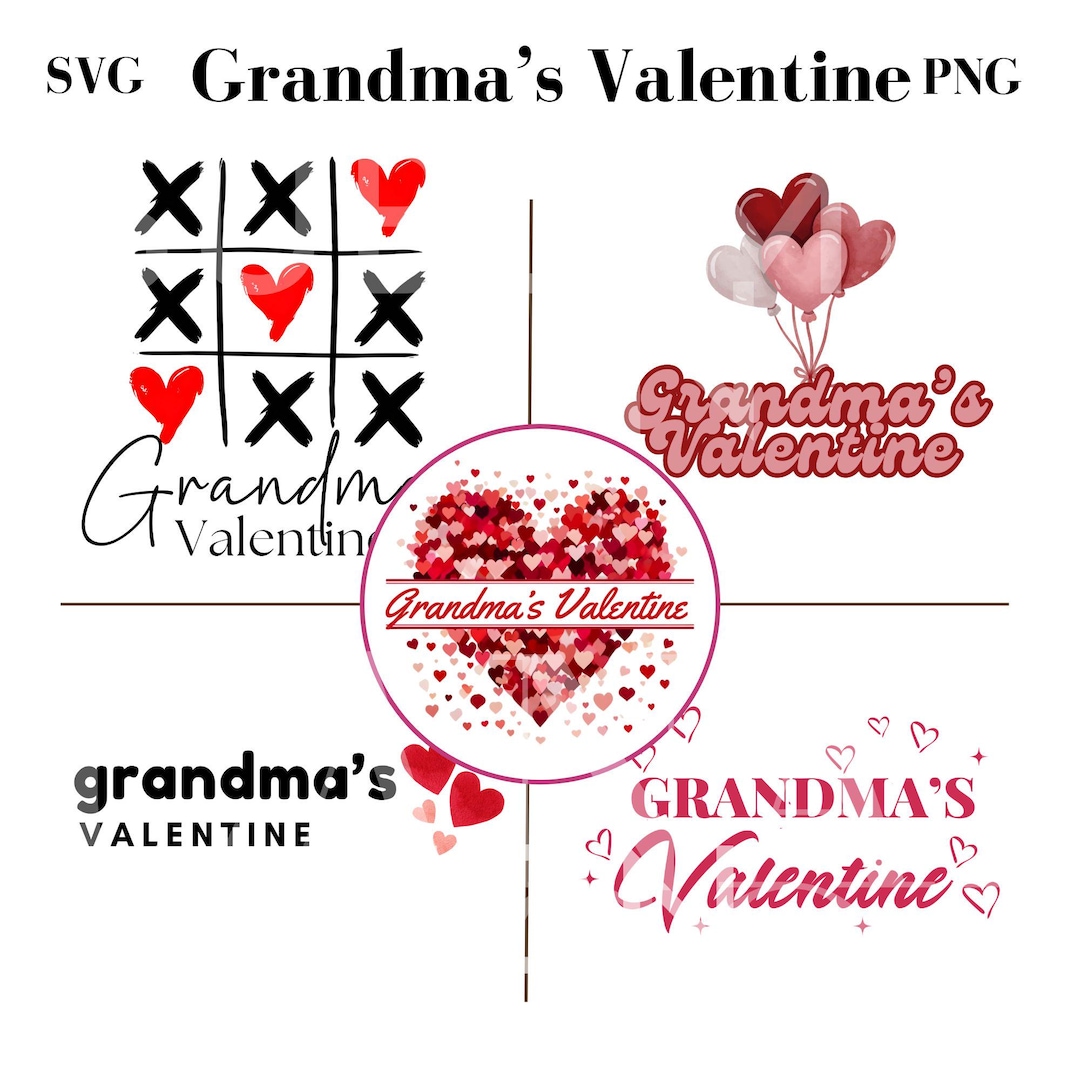 Saint-Valentin Png grand-mère grand-mère Saint-Valentin SVG Bundle ...