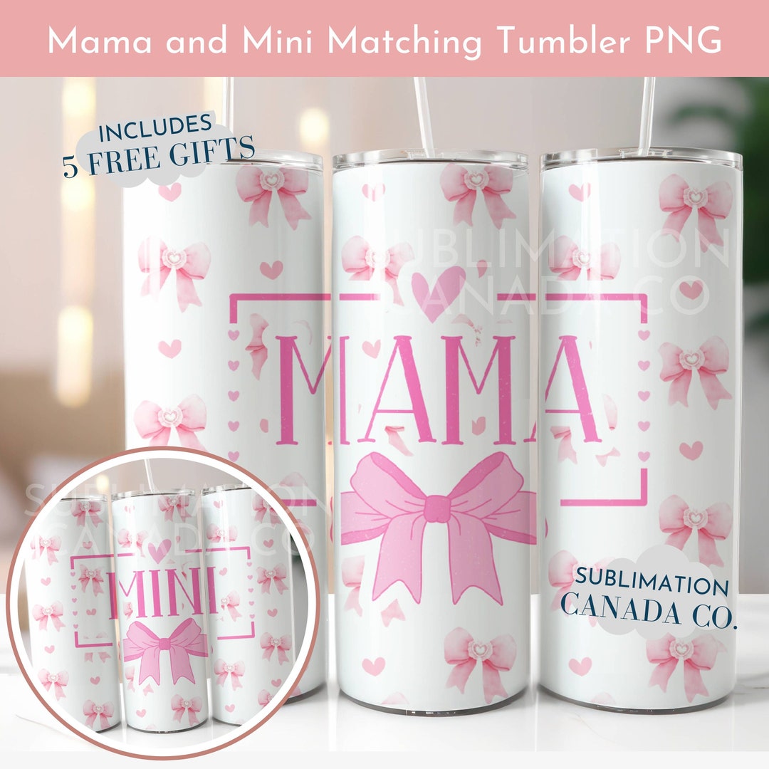 Mama and Mini Coquette Wrap Png 20 Oz Coquette Mom Tumbler Wrap Digital ...
