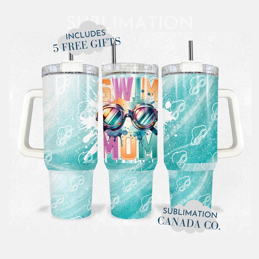 Swim Mom Swim Team Mom 40 Oz Tumbler Wrap,40 Oz Wrap Swimming ...