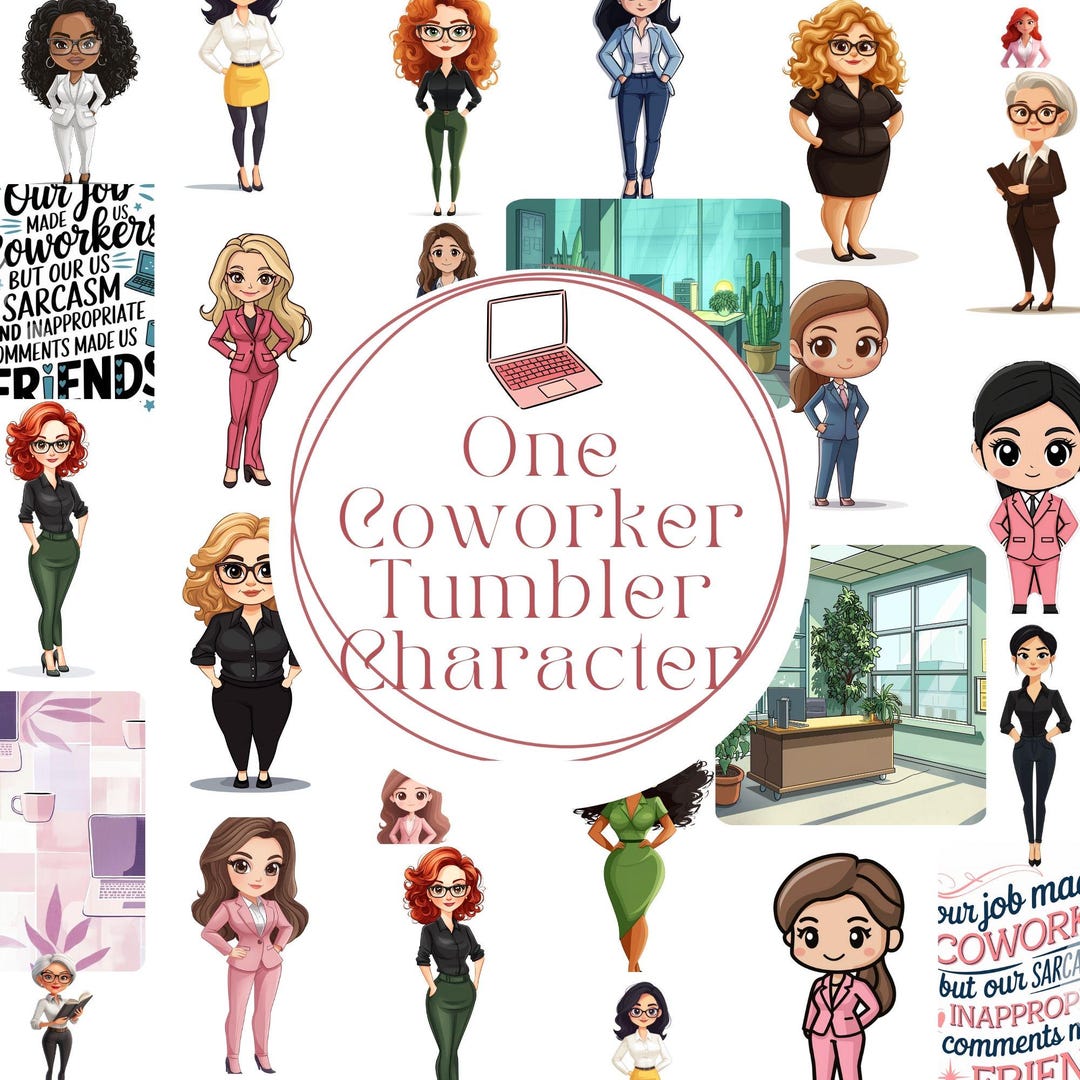 Custom Coworker Bestie Clipart Png Personalized for You Office Friends ...