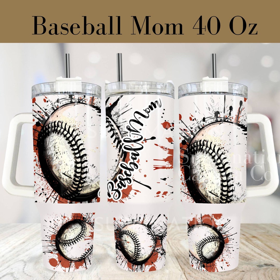 Baseball Mom 40 Oz Tumbler Wrap,40 Oz Wrap Baseball Sublimation Tumbler ...